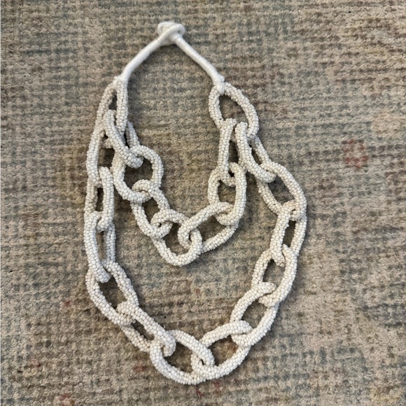 Jewelry | White Chunky Chain Link Necklace Bold Modern Design | Poshmark